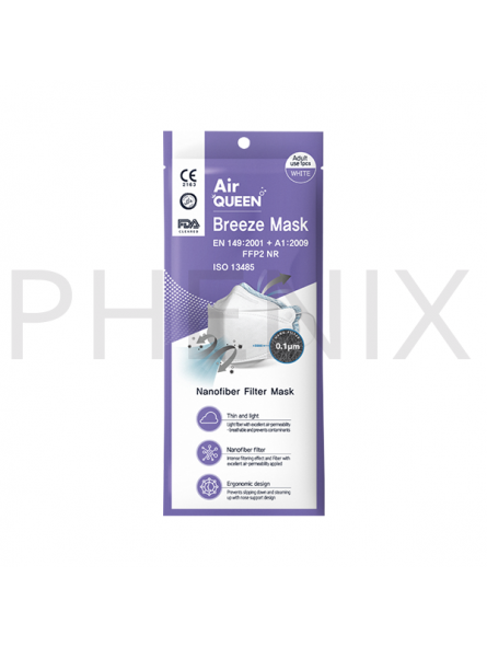 New Generation Nanotechnology CE FFP2 Mask- AIR QUEEN Breeze Mask