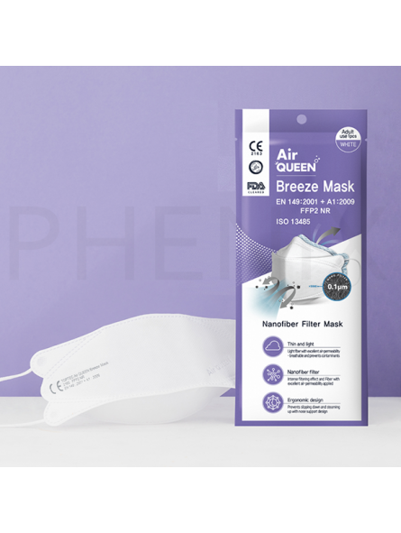 New Generation Nanotechnology CE FFP2 Mask- AIR QUEEN Breeze Mask